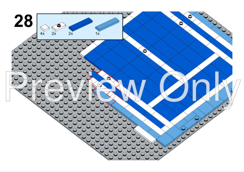 LEGO MOC Modular Tennis Court by gabizon | Rebrickable - Build with LEGO