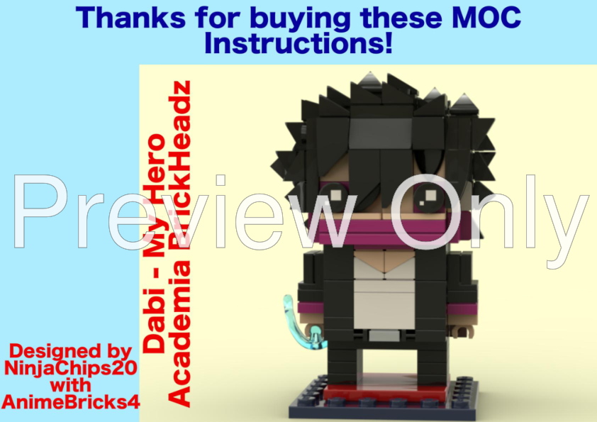 LEGO MOC Dabi - My Hero Academia BrickHeadz by NinjaChips20 ...
