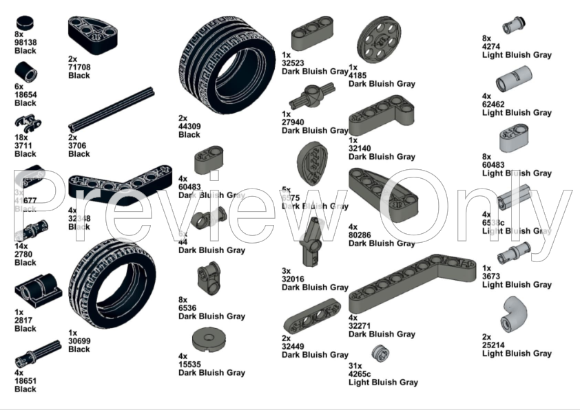 LEGO MOC 42132 - Trike V6 by Fabio_BrickintheWall | Rebrickable - Build ...