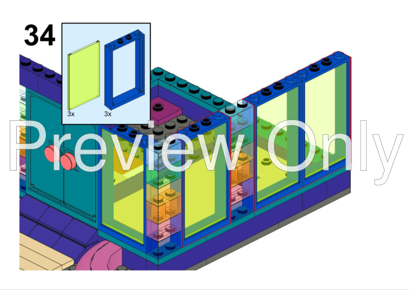 Lego Moc Roller Disco Arcade 3 Storey Modular Alternate Build 2x41708