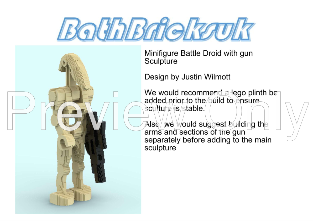 LEGO MOC Minifigure Battle Droid Sculpture & Gun by Wilmottslego ...