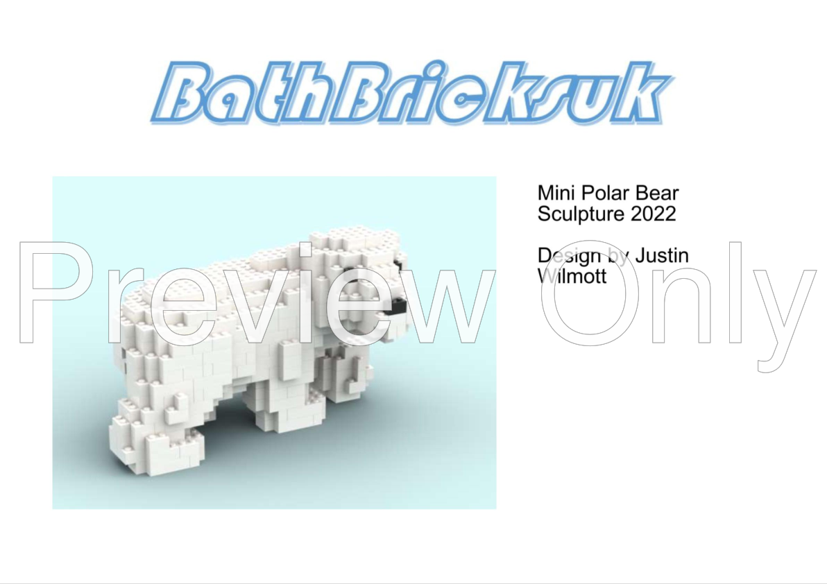 LEGO MOC Miniture Polar bear sculpture - Standing by Wilmottslego | Rebrickable - Build with LEGO
