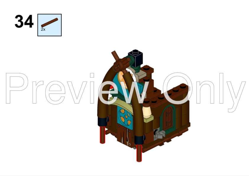 Lego Moc Baba Yaga Hut By Martindesign Rebrickable Build With Lego