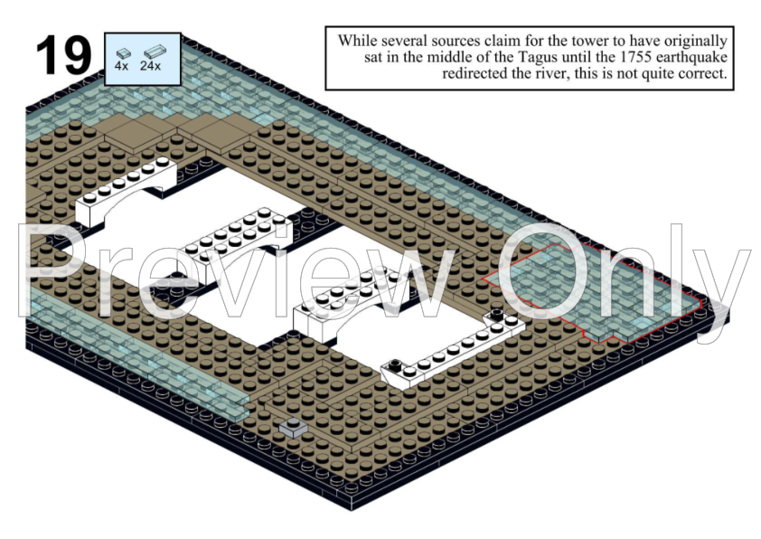 Lego Moc Torre De Belém Lisbon By Rauy Rebrickable Build With Lego