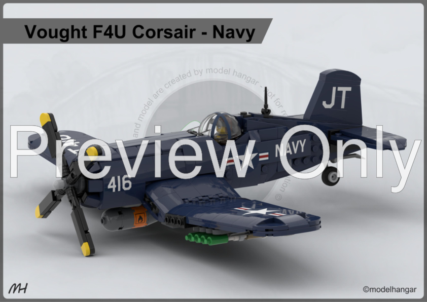 LEGO MOC F4U Corsair Navy by model hangar | Rebrickable - Build with LEGO