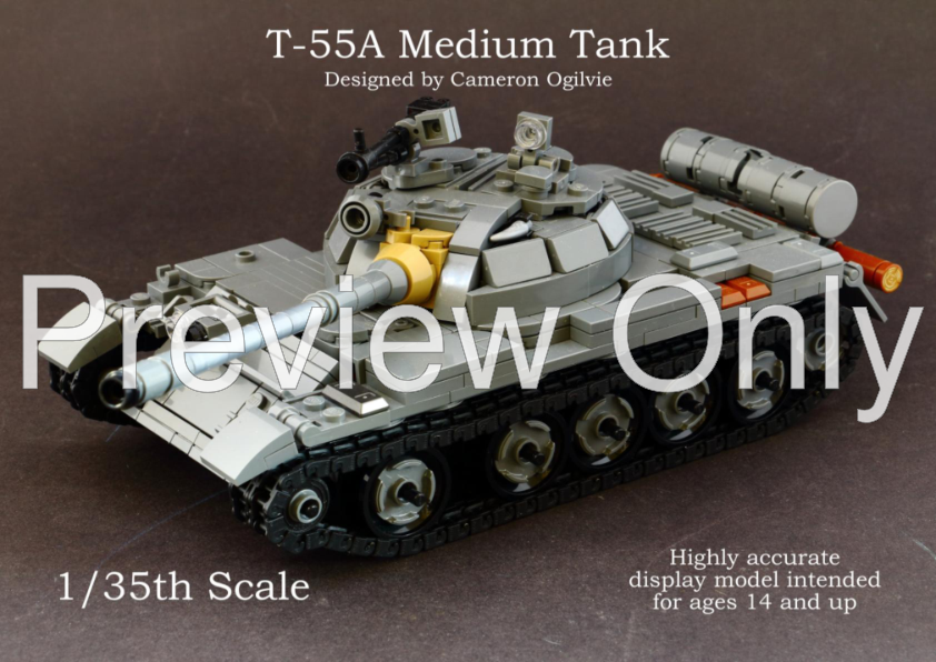 LEGO MOC T-55A Medium Tank by LtColVandeleur | Rebrickable - Build with ...