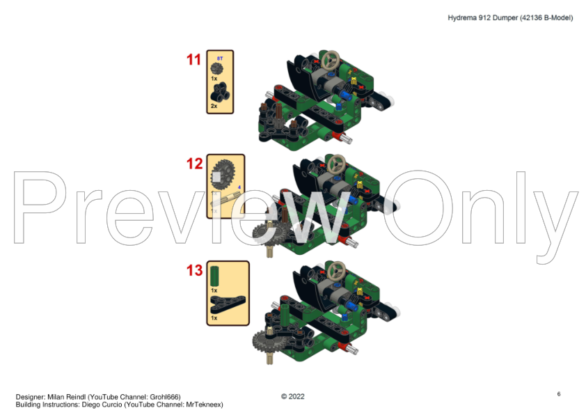 LEGO MOC 42136 B Model - Hydrema 912 Dumper by grohl | Rebrickable ...