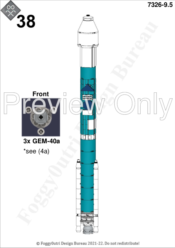 LEGO MOC 1:110 Delta II by Foggy0utri Design Bureau | Rebrickable ...