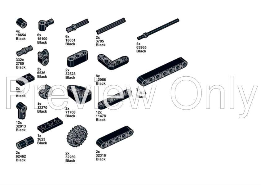 LEGO MOC 3 Axle Box Semi Trailer by Smudge | Rebrickable - Build with LEGO