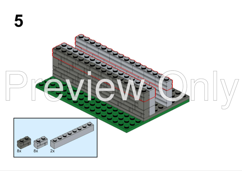 LEGO MOC Red Castle Front by Huebre | Rebrickable - Build with LEGO