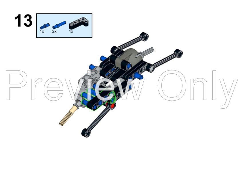 Lego Moc 4x4 Control 2l Chassis By Stily Rebrickable Build With Lego