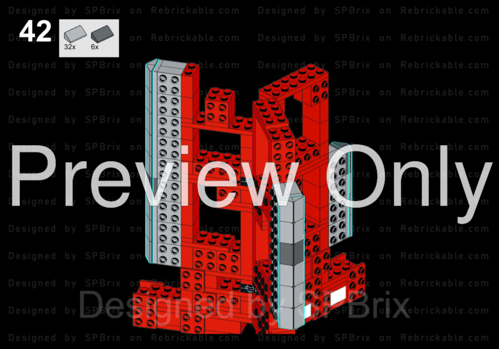 Lego Moc Burj Khalifa 1800 Scale By Spbrix Rebrickable Build With Lego