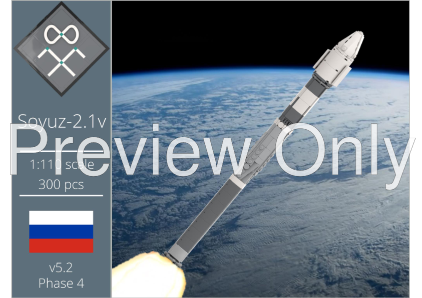 LEGO MOC 1:110 Soyuz-2.1v by Foggy0utri Design Bureau | Rebrickable ...