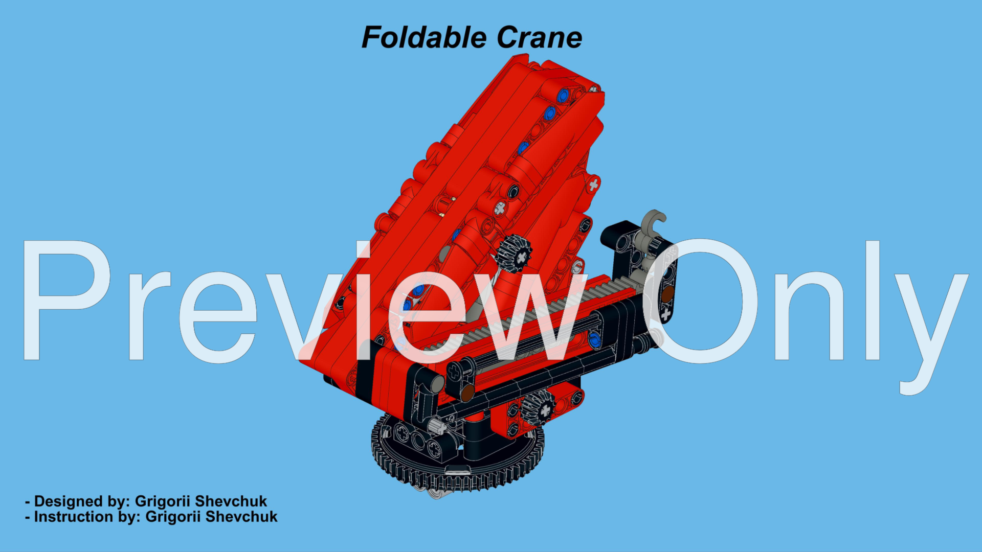 LEGO MOC Foldable Crane by grs_bricks | Rebrickable - Build with LEGO