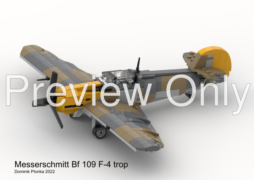 LEGO MOC Messerschmitt Bf 109 F-4 Trop by copernicus508 | Rebrickable - Build with LEGO