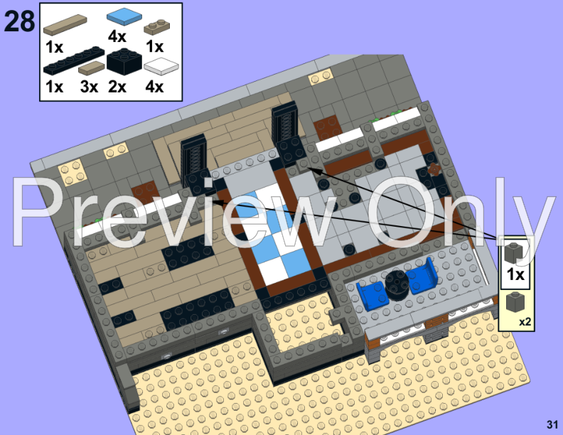 LEGO MOC Modular Blue Residence by andrepsramos | Rebrickable - Build ...