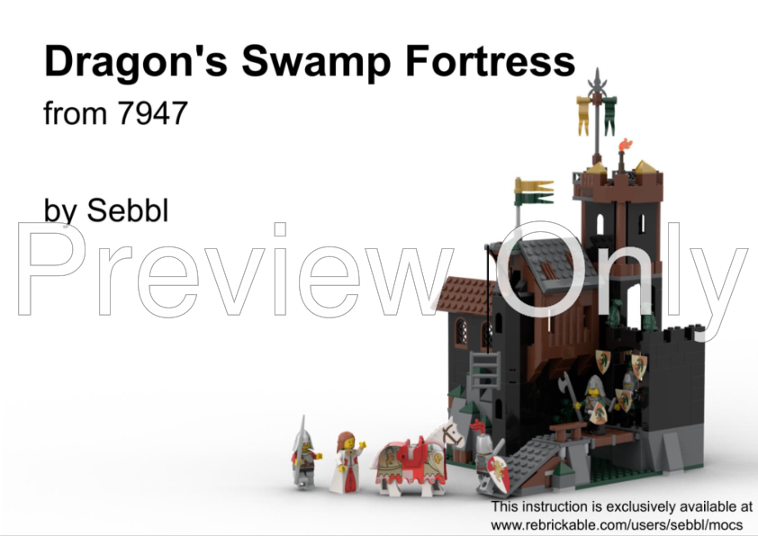LEGO MOC Dragon Knight's Swamp Fortress from 7947 by sebbl ...