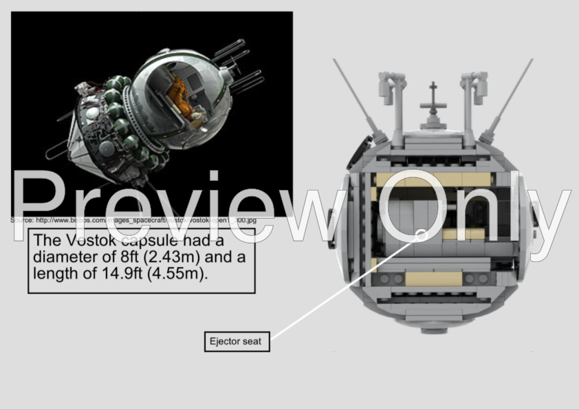 LEGO MOC Vostok 1 1:20 by NightHawk11991 | Rebrickable - Build with LEGO