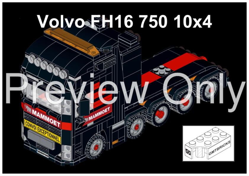 LEGO MOC Volvo FH16 750 10x4 by GMTBRICKS | Rebrickable - Build with LEGO