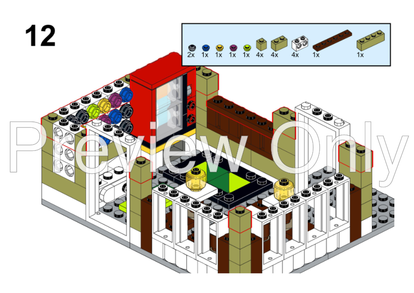 Lego Moc Restaurants And Apartments By Mocker Rebrickable Build