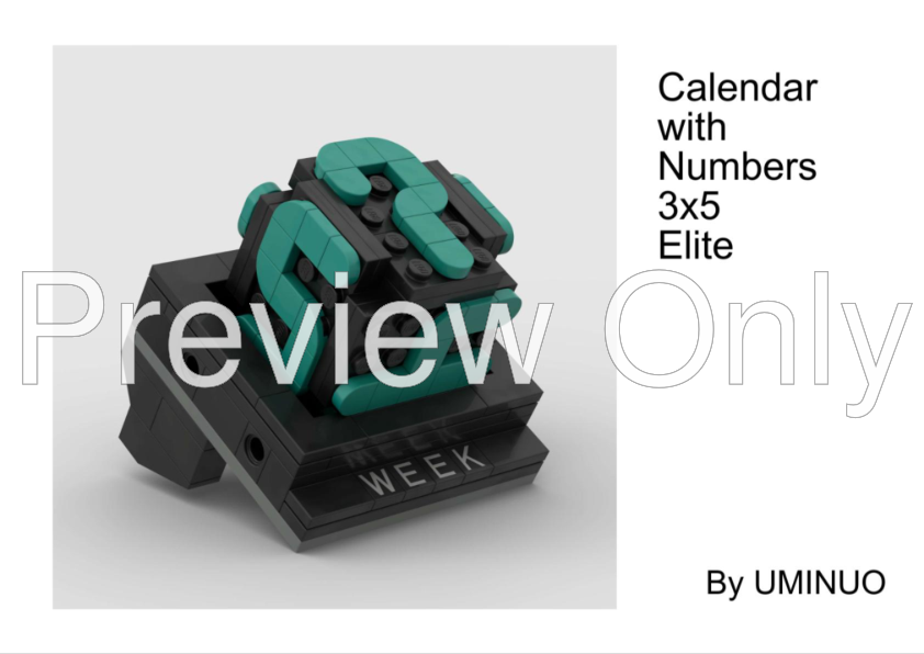 LEGO MOC Calendar with Numbers 3x5 Elite by uminuo | Rebrickable ...