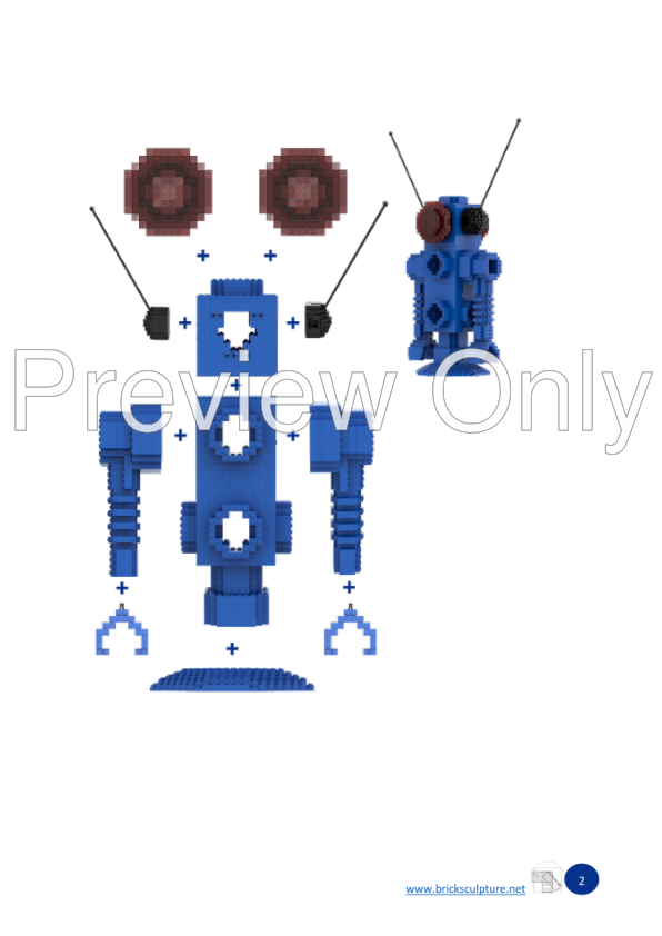LEGO MOC Maxi Figure Blue Space Droid by Bricksculpture.net ...