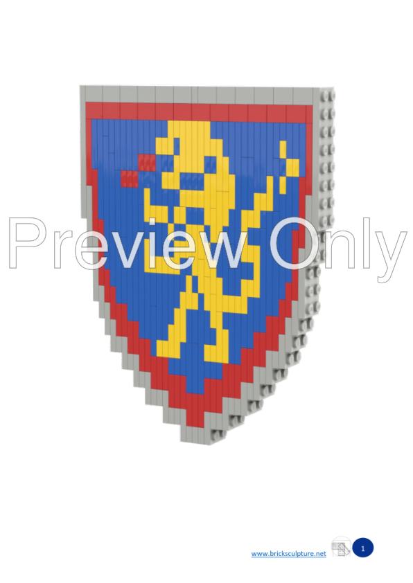 LEGO MOC Maxi Figure Shield blue Lion by Bricksculpture.net ...