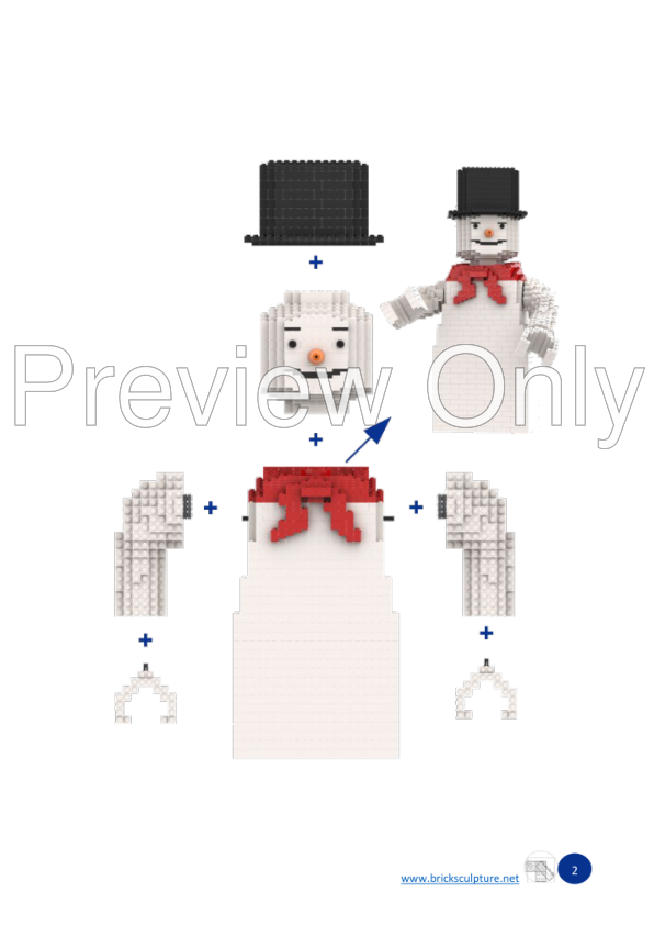 LEGO MOC Maxi Figure Snow man by Bricksculpture.net | Rebrickable ...