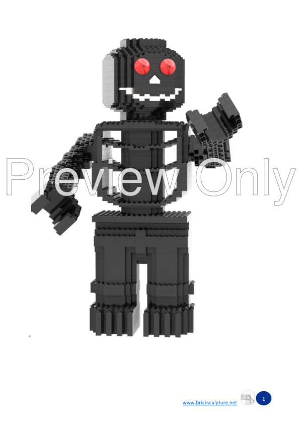 LEGO MOC Maxi Figure Black Skeletron by Bricksculpture.net ...