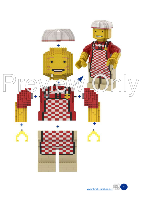 LEGO MOC Maxi figure street food Chef by Bricksculpture.net ...