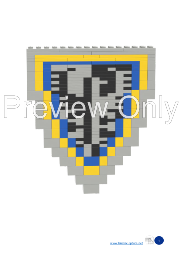 LEGO MOC Maxi Figure Falcon Yellow shield by Bricksculpture.net ...