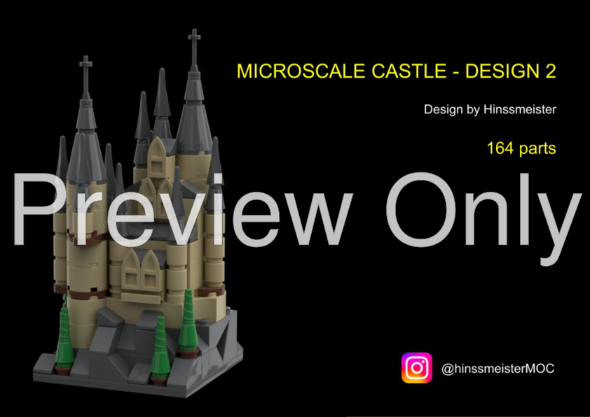 LEGO MOC Microscale Castle - Design 2 - 8x8 baseplate by Hinssmeister ...