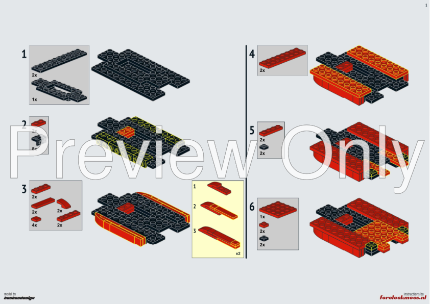LEGO MOC Ferrari 333 SP by besbasdesign | Rebrickable - Build with LEGO