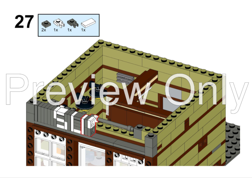 Lego Moc Sushi Bar Modular Building By Fenolly Rebrickable Build