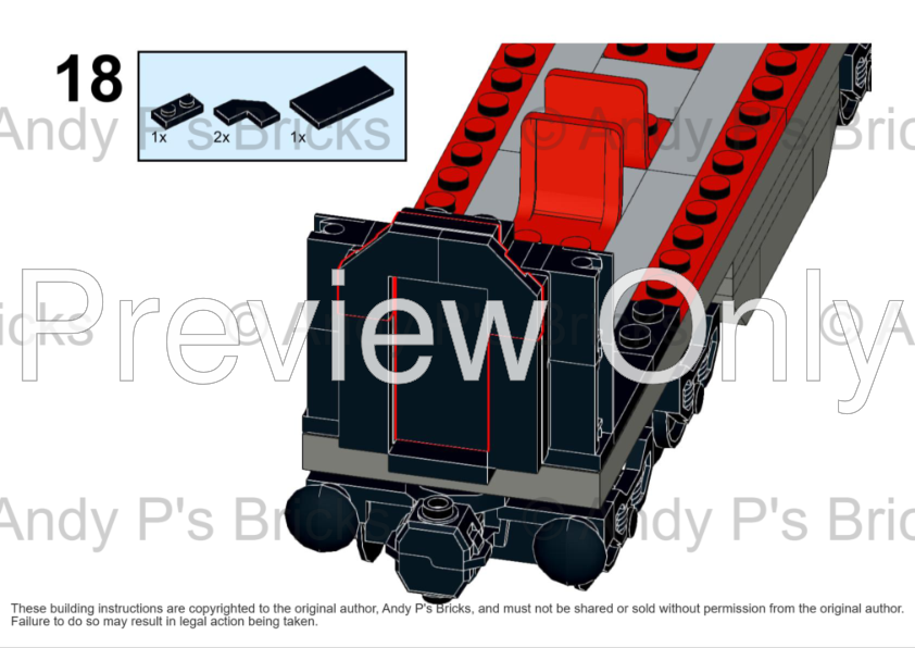 LEGO MOC-138258 Rake Of 4 MK3 Carriages In Classic Virgin Trains Livery ...