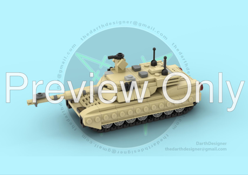 LEGO MOC Mini M1A2 ABRAMS Tank | MBT - 1/70 Scale by DarthDesigner ...
