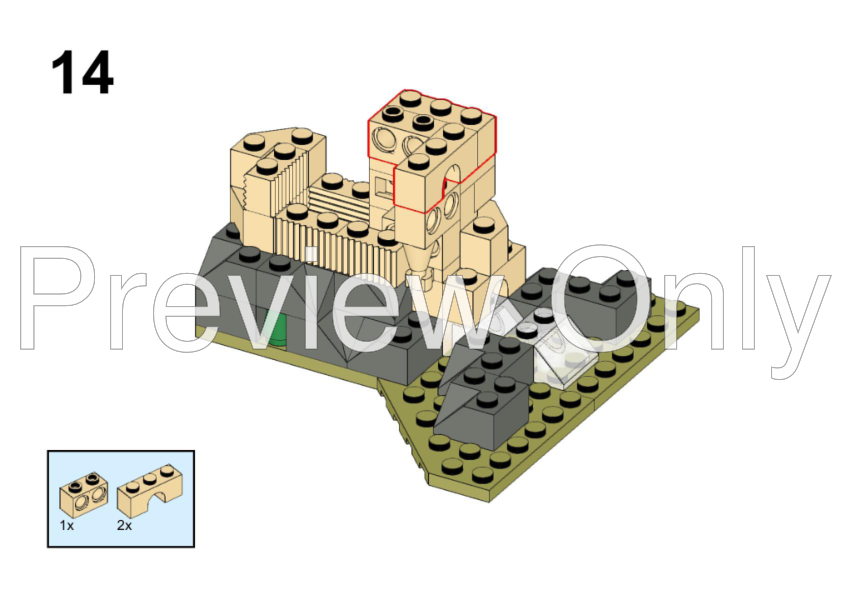 Lego Moc Wizarding School Castle Microscale By Djmouka Rebrickable
