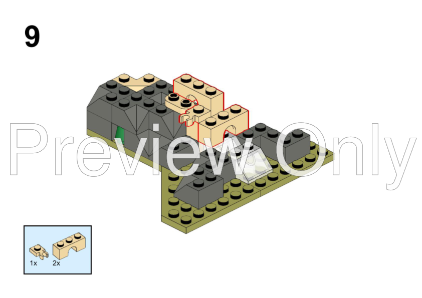 LEGO MOC Wizarding School Castle Microscale by djmouka | Rebrickable ...