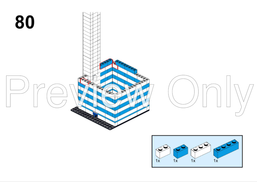 Lego Moc Architecture Hoteloffice By Pleaxsy Rebrickable Build