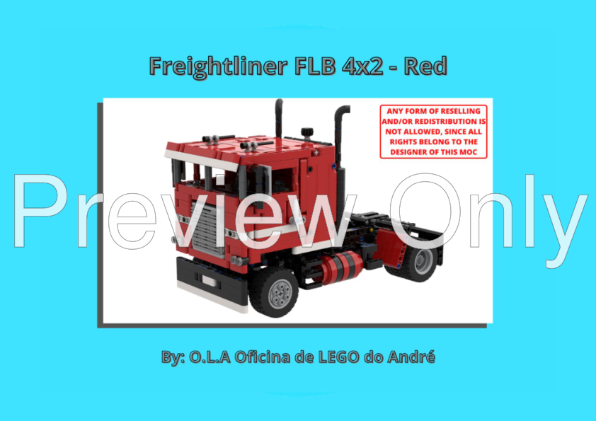 LEGO MOC Freightliner FLB - 4x2 - Red by O.L.A_Tech | Rebrickable ...