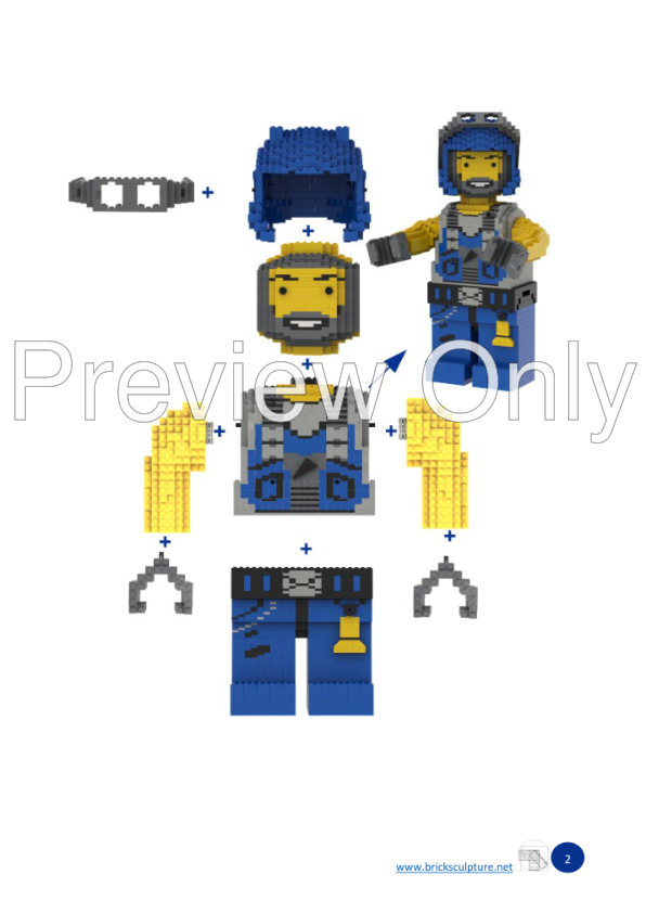 LEGO MOC Maxi figure miner by Bricksculpture.net | Rebrickable - Build ...