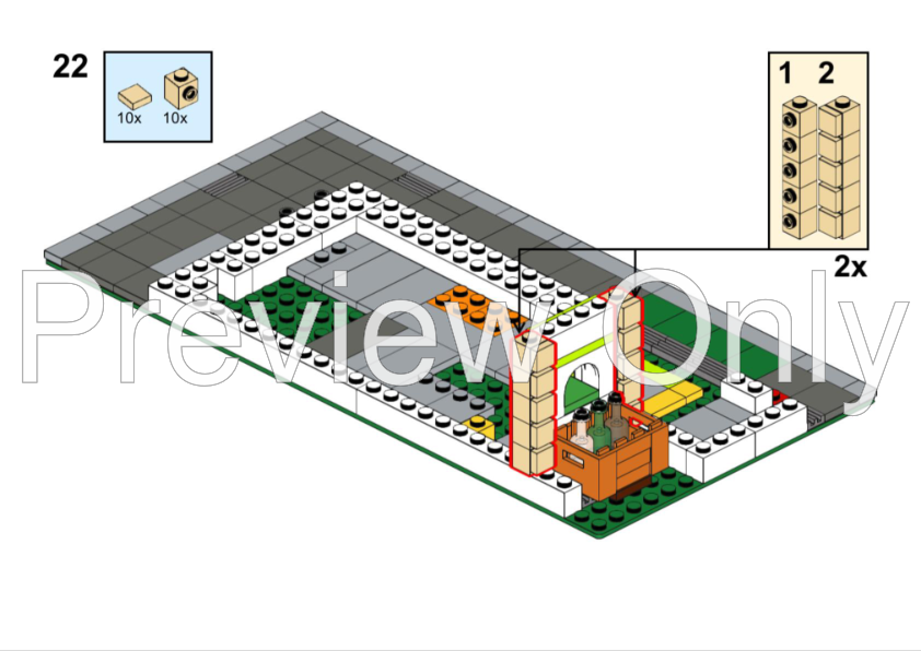 LEGO MOC Grocery Ground Floor - Compatible with Heartlake Apartments ...