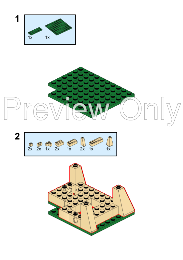 LEGO MOC Tan Castle (modern interpretation of the classic 375 Yellow ...