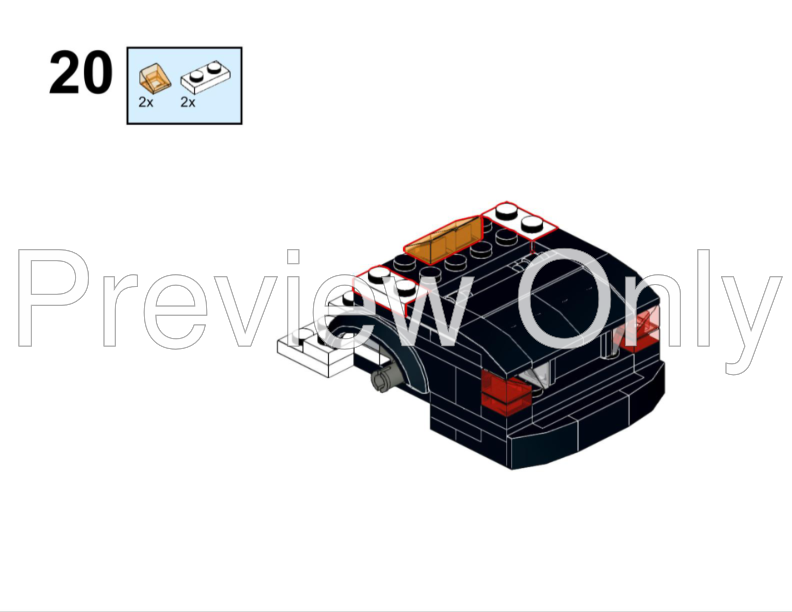 LEGO MOC Black & white Crown Victoria by Trew_Builds | Rebrickable ...