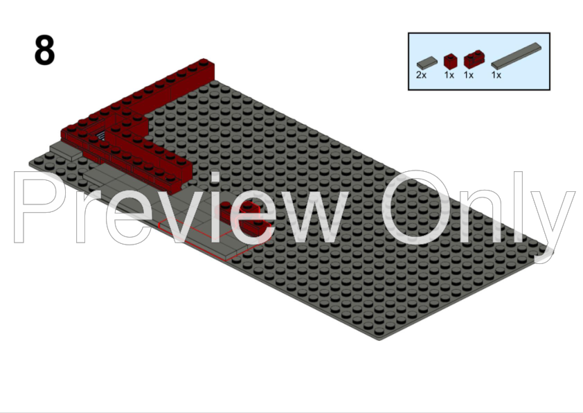 LEGO MOC Red Brick Terraced Housing Facade by albiorix | Rebrickable ...