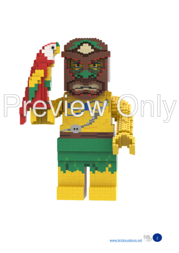 LEGO MOC Maxi figure Islander with parrot by Bricksculpture.net ...