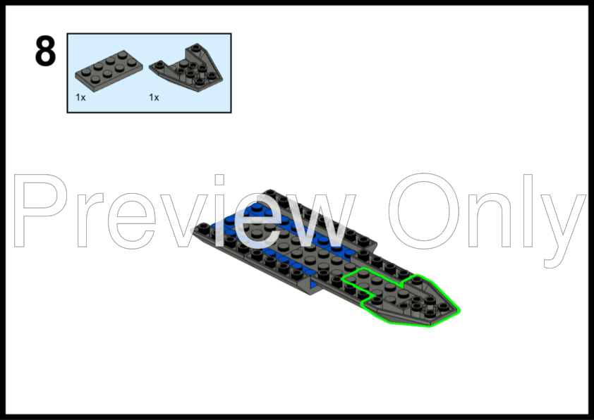 LEGO MOC Blue falcon by tacotaco64™️ | Rebrickable - Build with LEGO