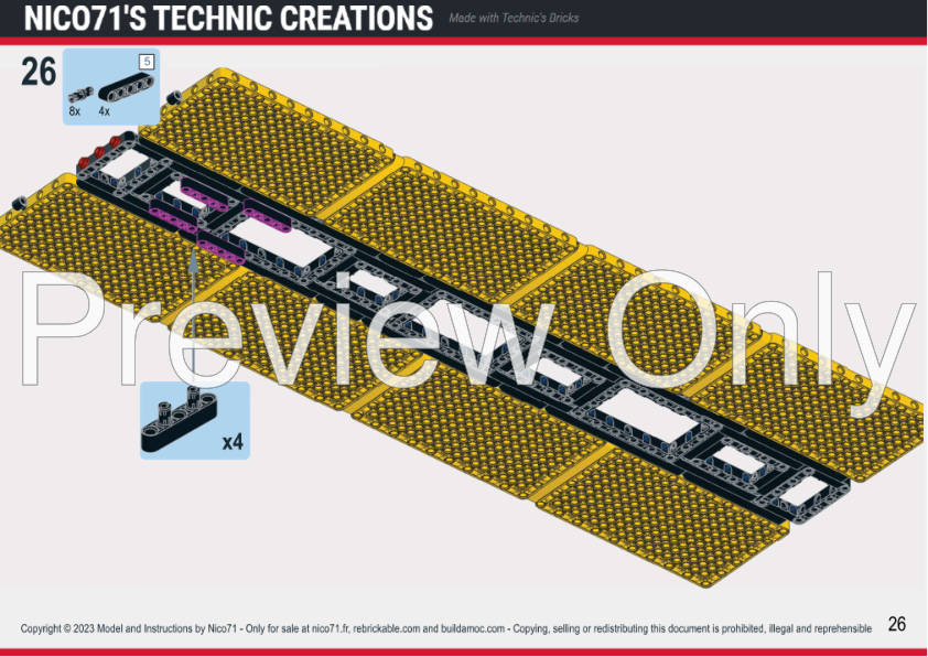 LEGO MOC 1/8 Car Trailer (5x7 Frame with Wooden Platform) by Nico71 ...