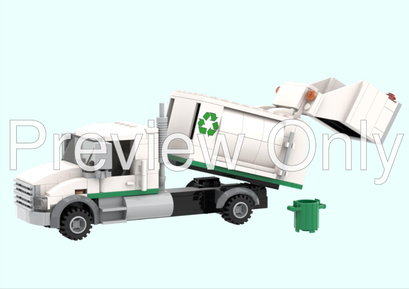 LEGO MOC Garbage Truck by JIDBrickCreations | Rebrickable - Build with LEGO