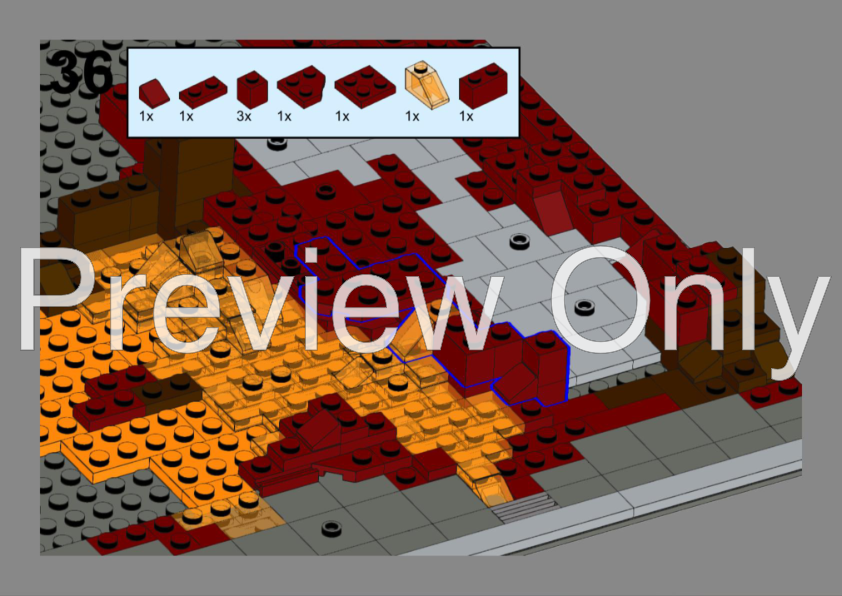 Lego Moc Nether Modular Building Lava Lake By Penguins And Plastic